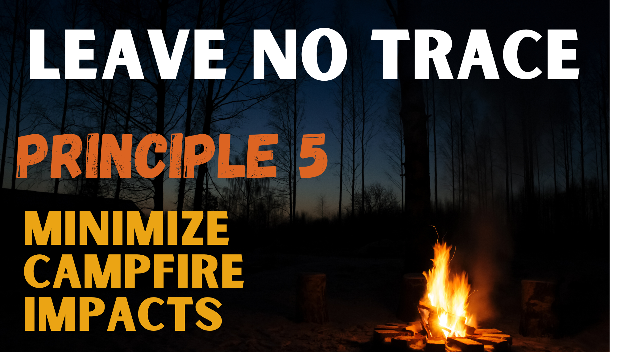 Leave No Trace: Principle 5 - Minimize Campfire Impacts – Terrain UL