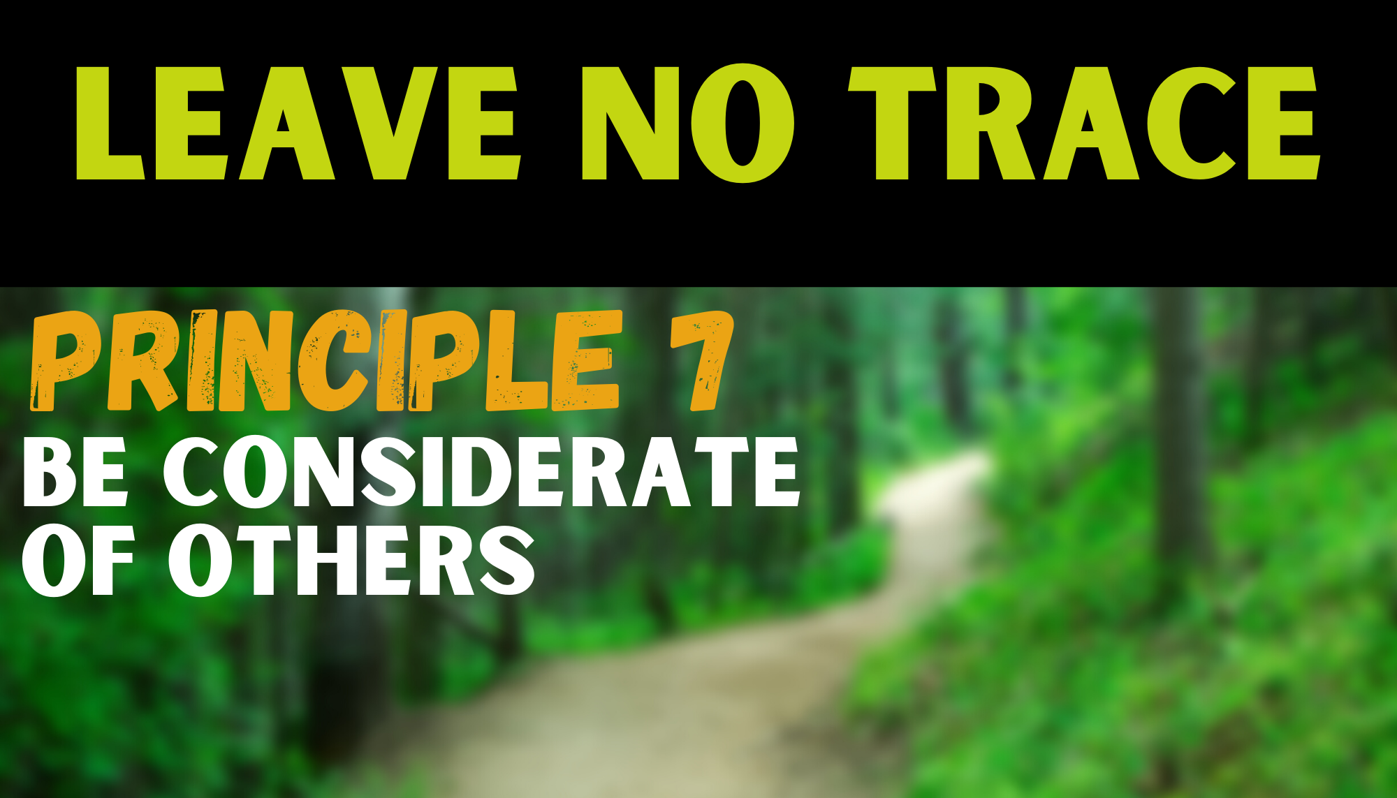 Leave No Trace: Principle 7 - Be Considerate of Others – Terrain UL